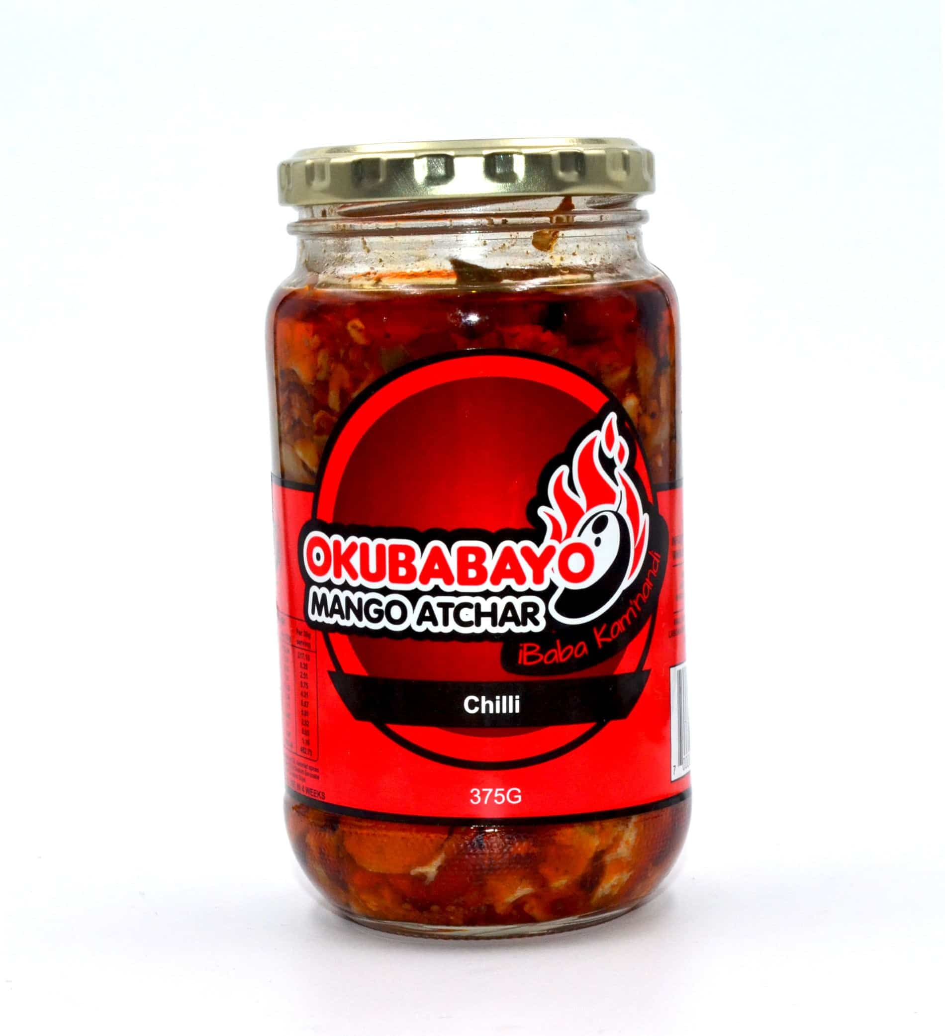 Okubabayo Mango Atchar: Chilli 375g (Pack of 6) - RSA Made